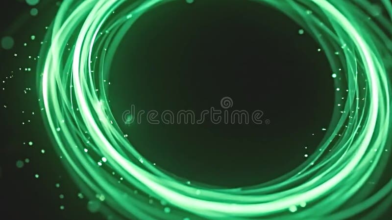 Green Abstract Light Ring, Glowing Softly with Shimmering Textures ...