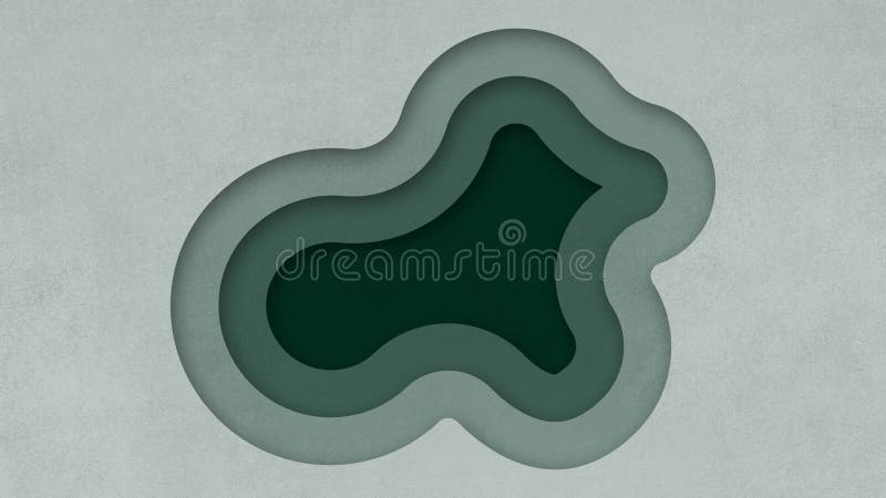 Green Abstract Liquid Papercut Background Stock Illustration ...