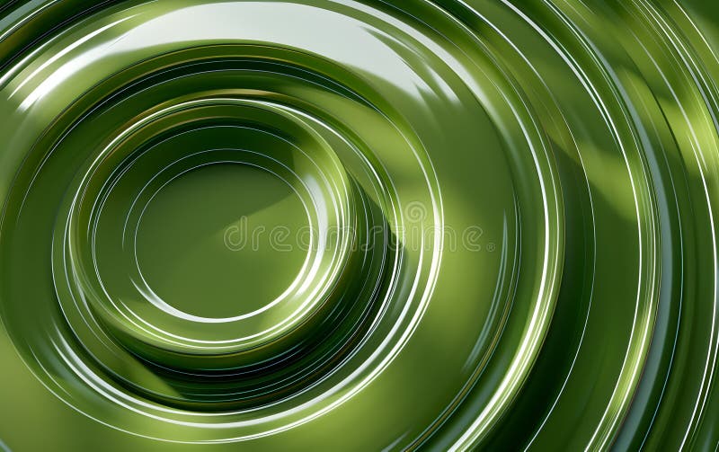 Green Abstract Liquid Pattern with Circular Ripples Stock Image - Image ...