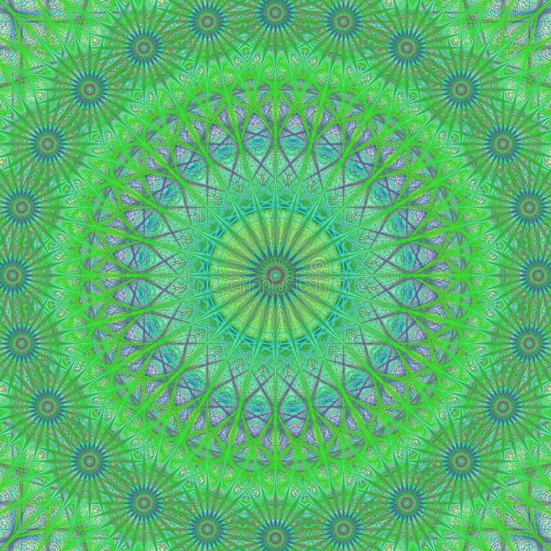 Green Abstract Mandala Structure Design Background Stock Vector ...