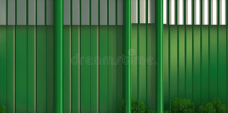 Green Abstract Metal Fence.Green Metal Fence Texture Stock Illustration ...