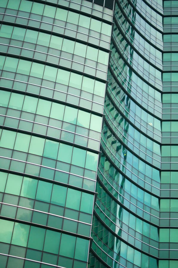 Green Abstract Modern Building Stock Photo - Image of tower, abstract ...