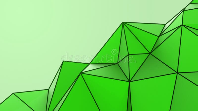 Green Abstract Modern Crystal Background. Polygon, Line, Triangle ...