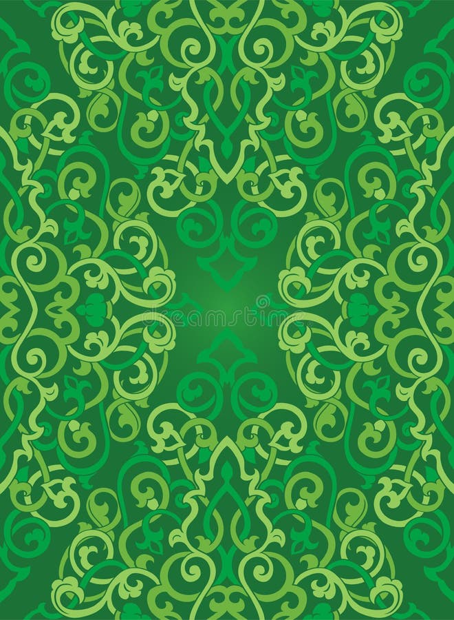 Green Abstract Pattern for Textile Stock Vector - Illustration of decor ...