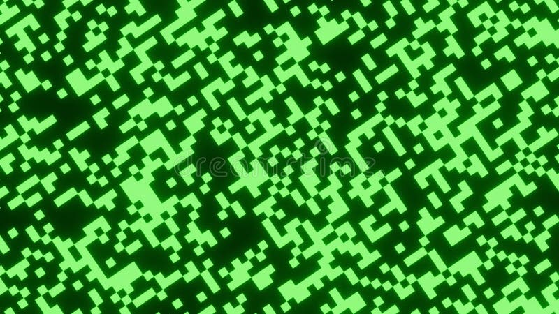 Green Abstract Pixelated Background or QR Code Rotate on Flatlay View ...