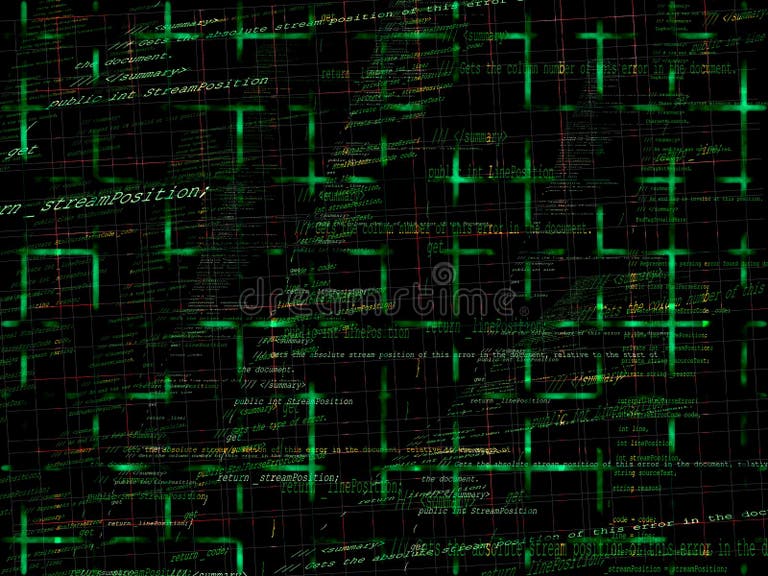 Green Abstract Programming Code Background Stock Illustration - Illustration of machine, program ...