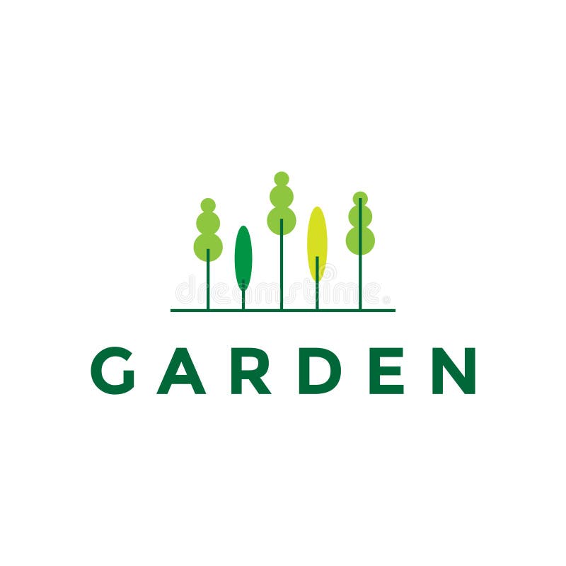 Green Abstract Simple Trees Park Logo Design Vector Graphic Symbol Icon ...