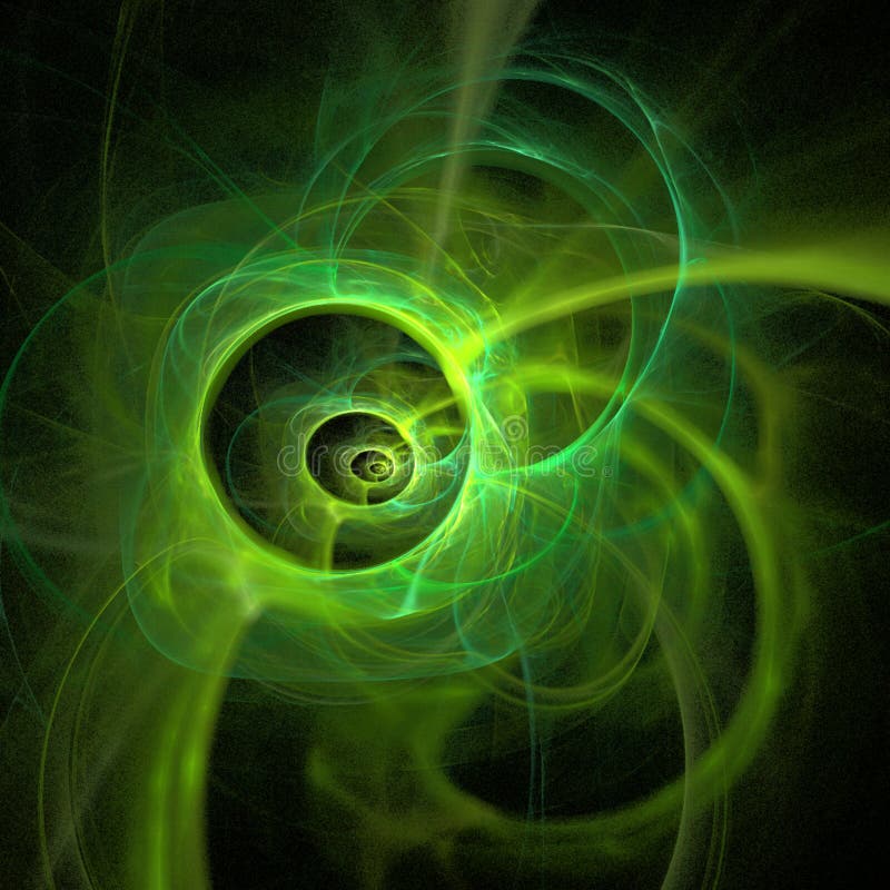 Green Abstract Spherical Linear Pattern on Black Background, Wallpaper ...