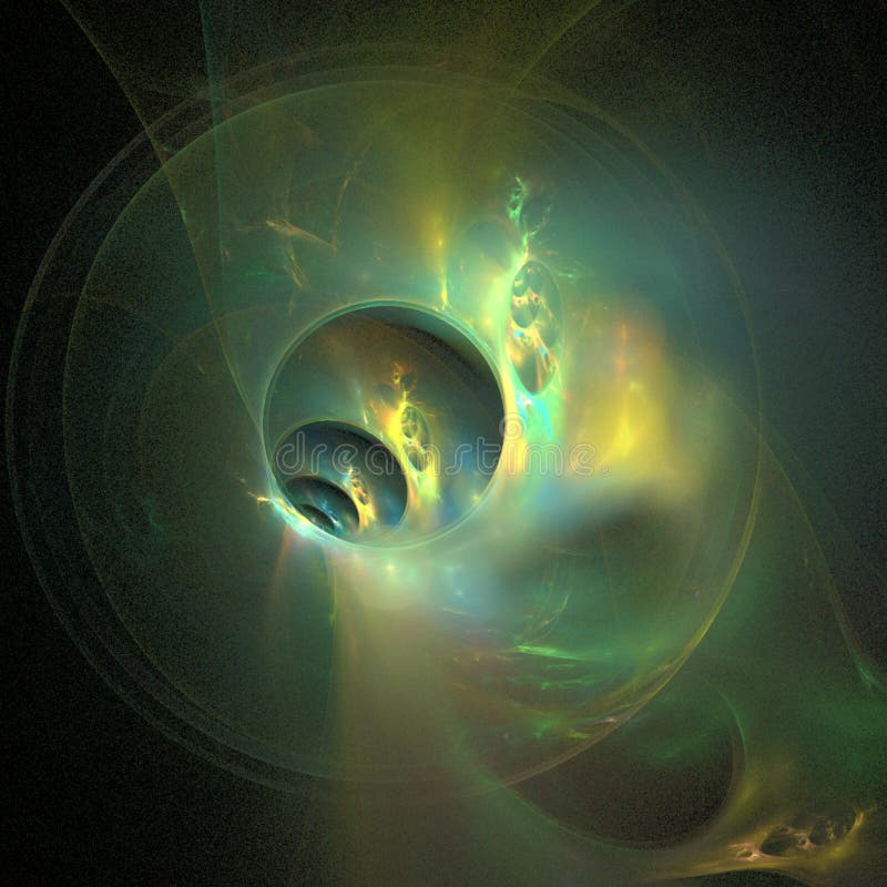 Green Abstract Spherical Linear Pattern on Black Background, Wallpaper ...