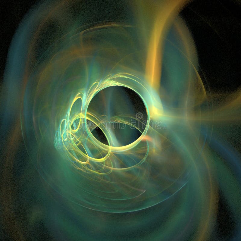 Green Abstract Spherical Linear Pattern on Black Background, Wallpaper ...