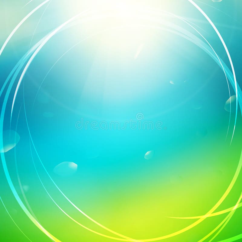 Green Abstract Sunny Background. Stock Vector - Illustration of ...