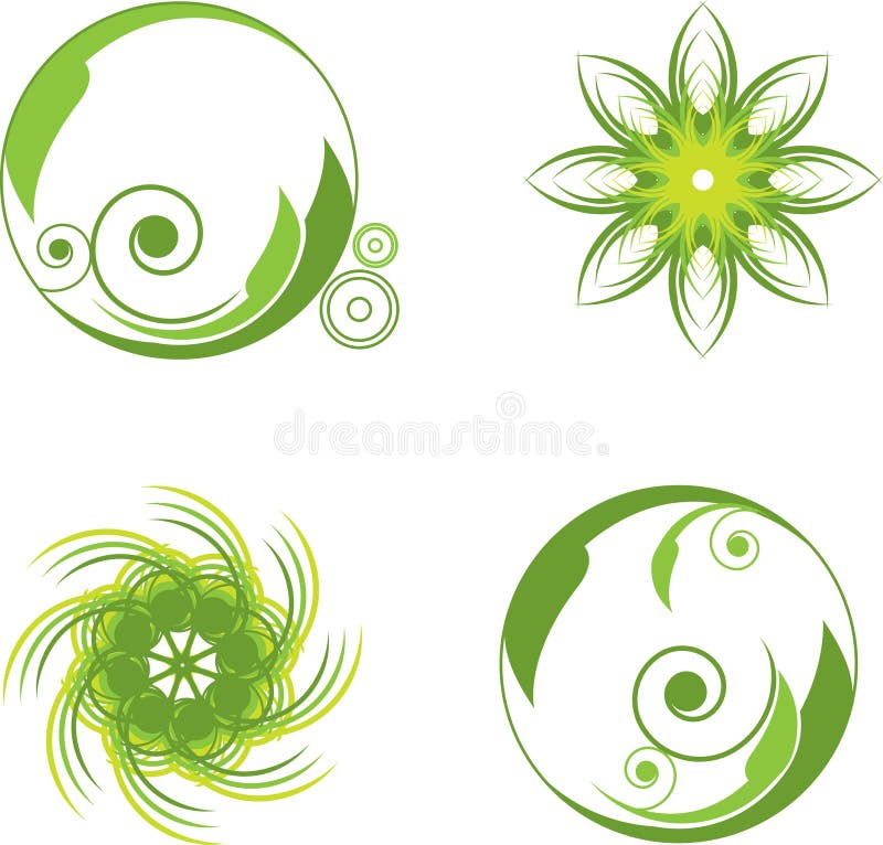 Environmental Symbols. Nature Vectors Stock Vector - Illustration of ...