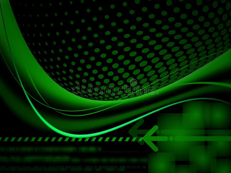 Green Abstract Technology Background Stock Illustration - Illustration ...