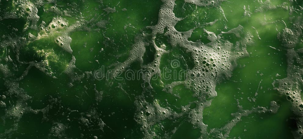 Green Abstract Texture with Bubbles and Organic Patterns Resembling ...