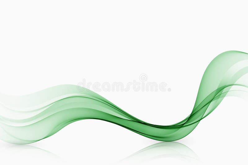 Green, Abstract, Transparent, Wave Flow, Vector Design Element. Stock ...