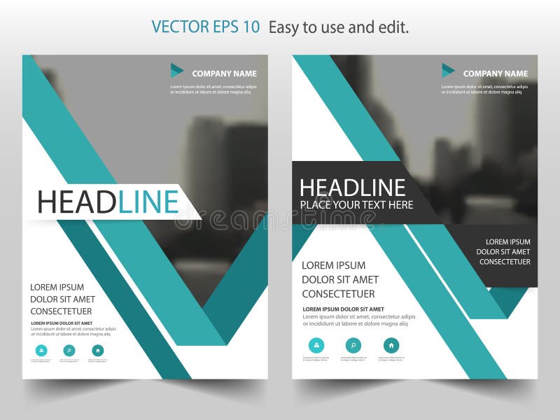 Green Abstract Triangle Annual Report Brochure Design Template Vector