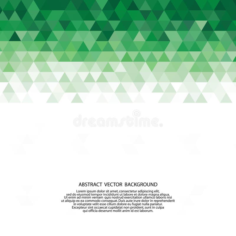 Green Abstract Triangle Background. Polygonal Style. Eps 10 Stock ...