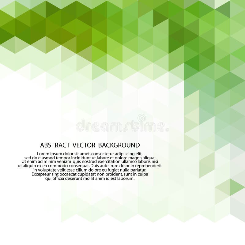 Green Abstract Triangles Layout for Advertising. Eps 10 Stock Vector ...