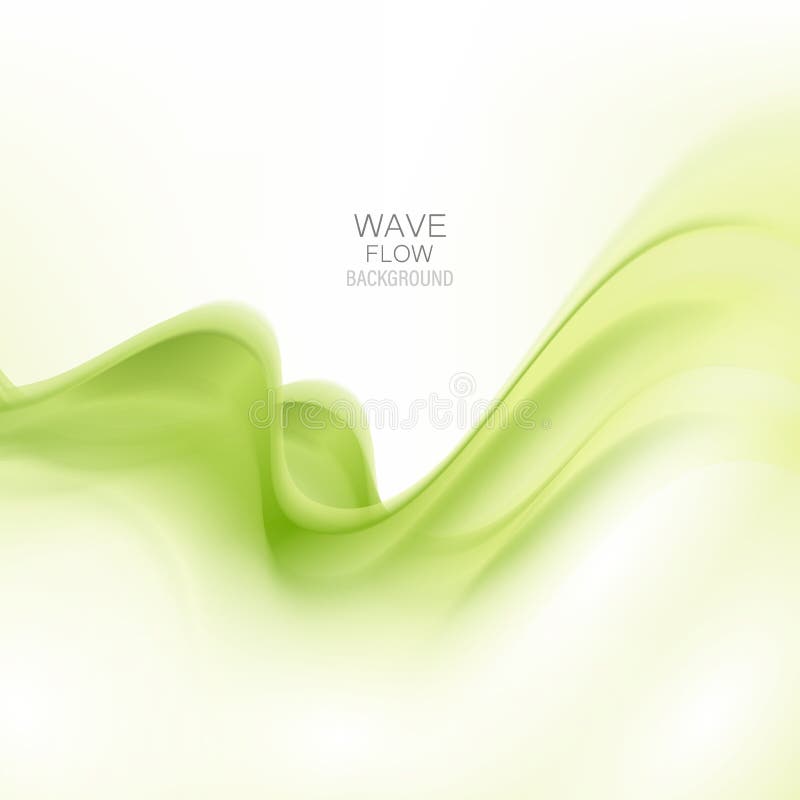 Green Abstract Wave Background Green Wave Flow Stock Vector ...