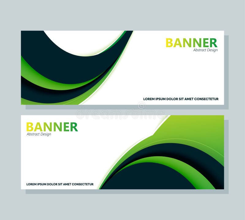 Green Abstract Wave Banner Design Stock Vector - Illustration of poster ... Green Abstract Wave Banner Design Stock Vector - Illustration of poster ...