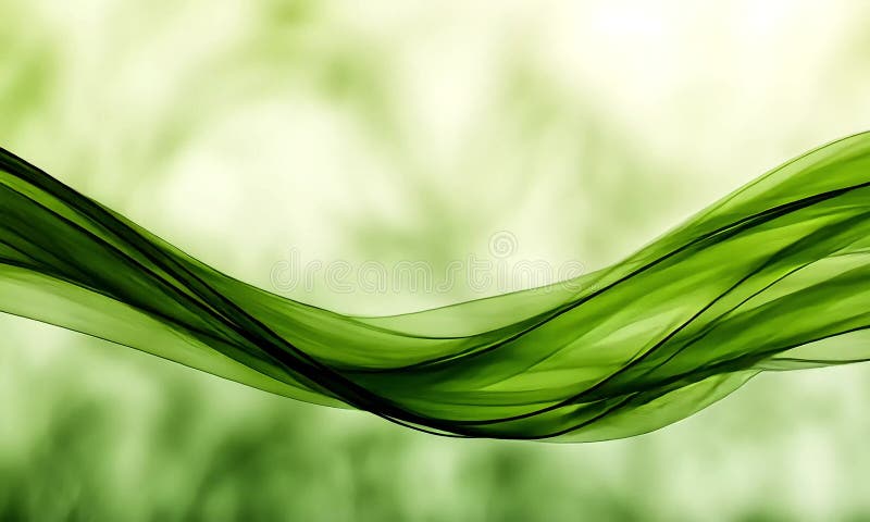 Green Abstract Wave Flowing, Nature Background, Design Element Stock ...