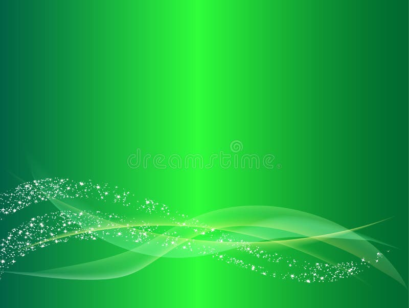 Green Abstract Wave Line Background Stock Vector - Illustration of ...
