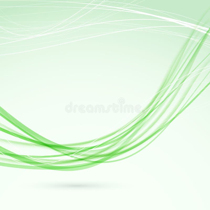 Green Abstract Wave Lines Modern Flyer Stock Vector - Illustration of ...