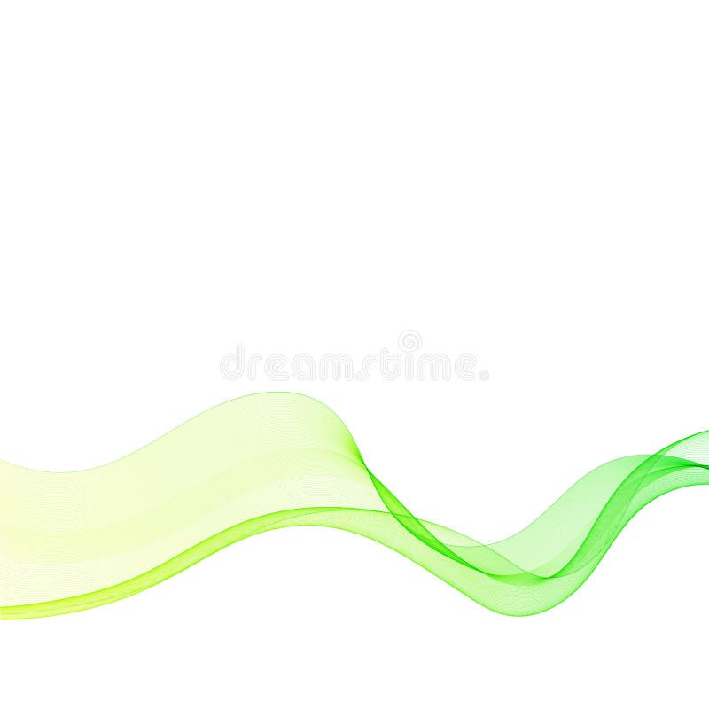 Green Abstract Wave. Vector Curves. Eps 10 Stock Illustration ...