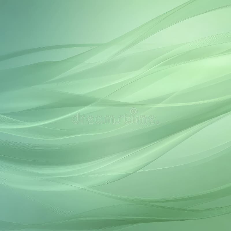 Green Abstract Waves Generative AI Stock Illustration - Illustration of ...