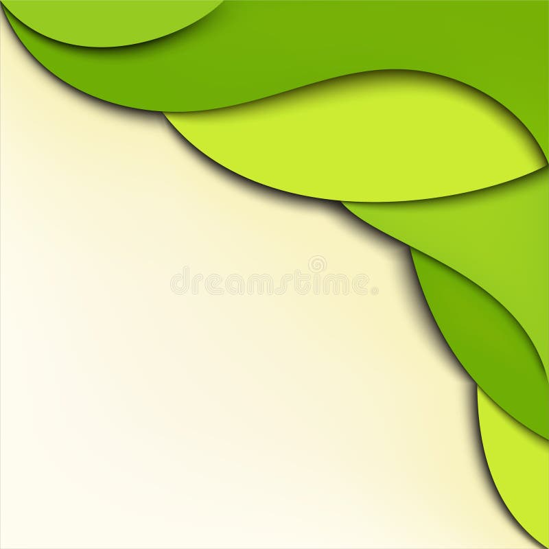Green Abstract Wavy Background Stock Vector - Illustration of frame ...