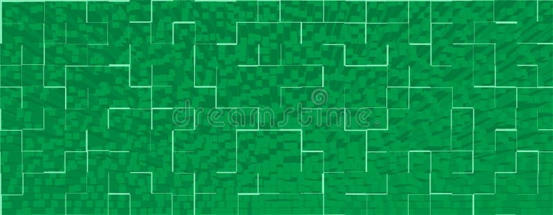 Green Abstract Wide Tile Background Stock Vector - Illustration of file ...