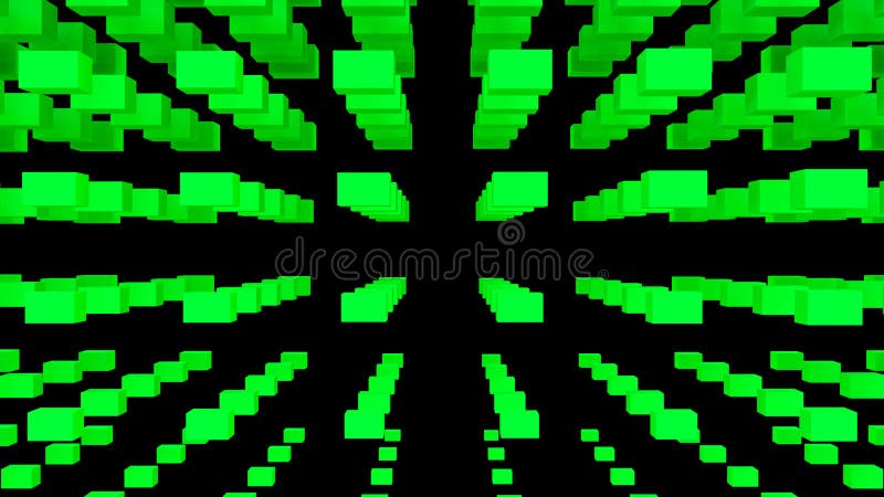 Green Abstraction with Lots of Flying Rectangular Cubes. Interesting ...