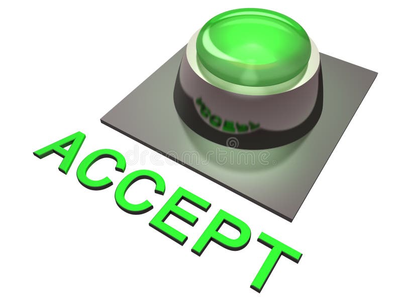 Green accept button stock illustration. Illustration of illustrated ...