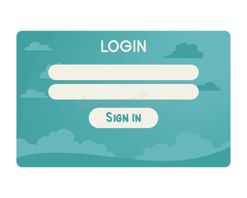 Green Access Login Template Stock Vector - Illustration of internet ...