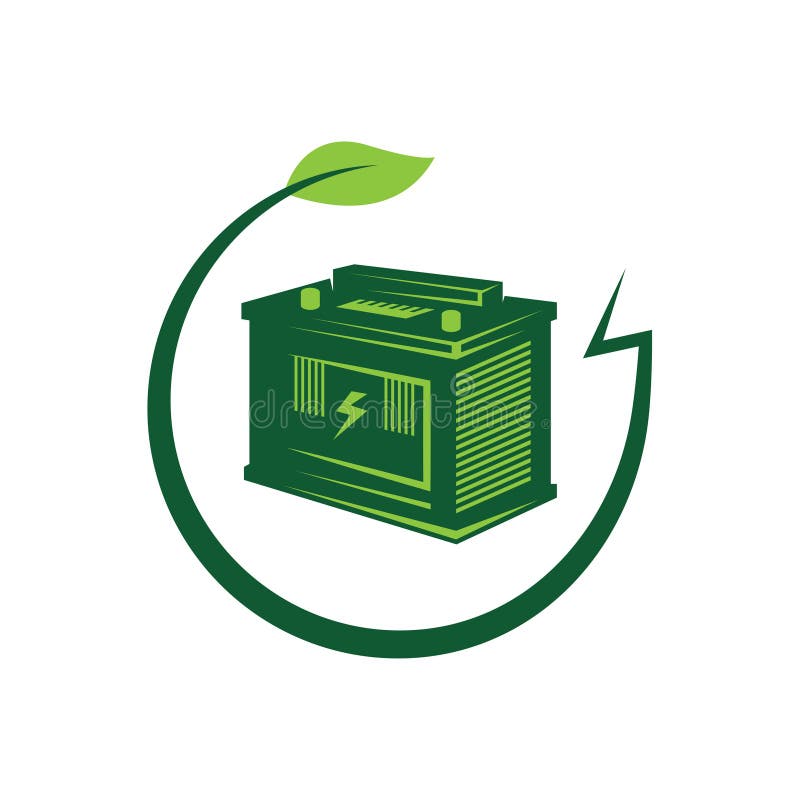 Green Accumulator Battery Vector Logo Icon Element Design Stock Vector ...