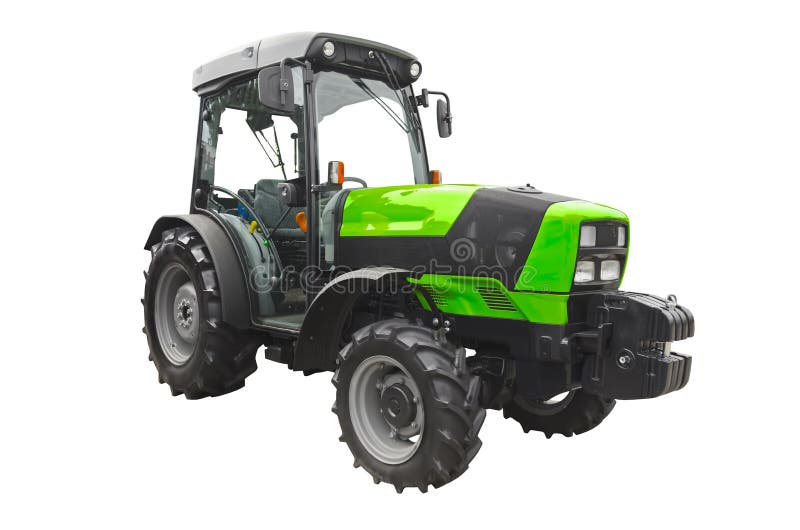 Green farm tractor stock photo. Image of crops, harvest - 18285636