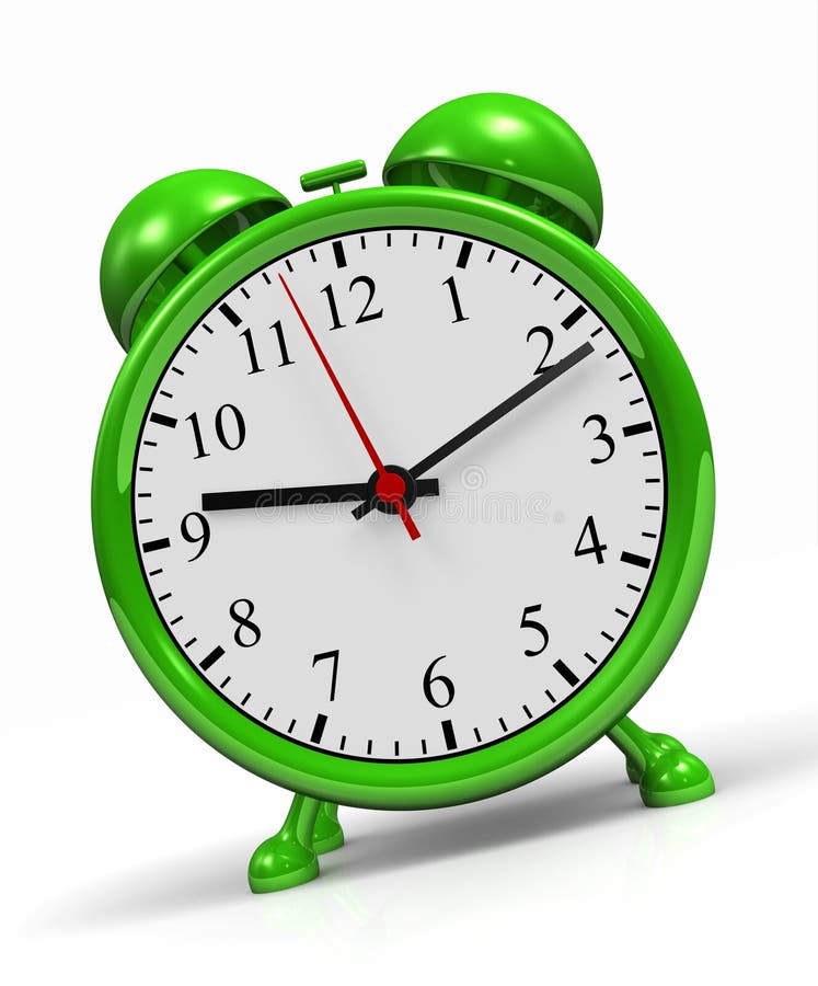 Green alarm clock stock illustration. Illustration of alarmclock - 84686359