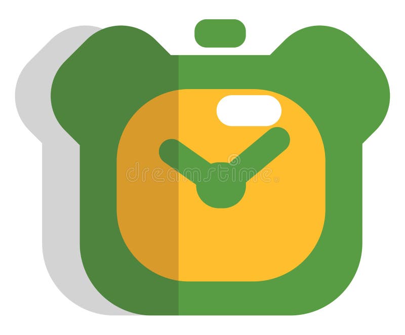Green stopwatch, icon stock vector. Illustration of graphic - 262386558