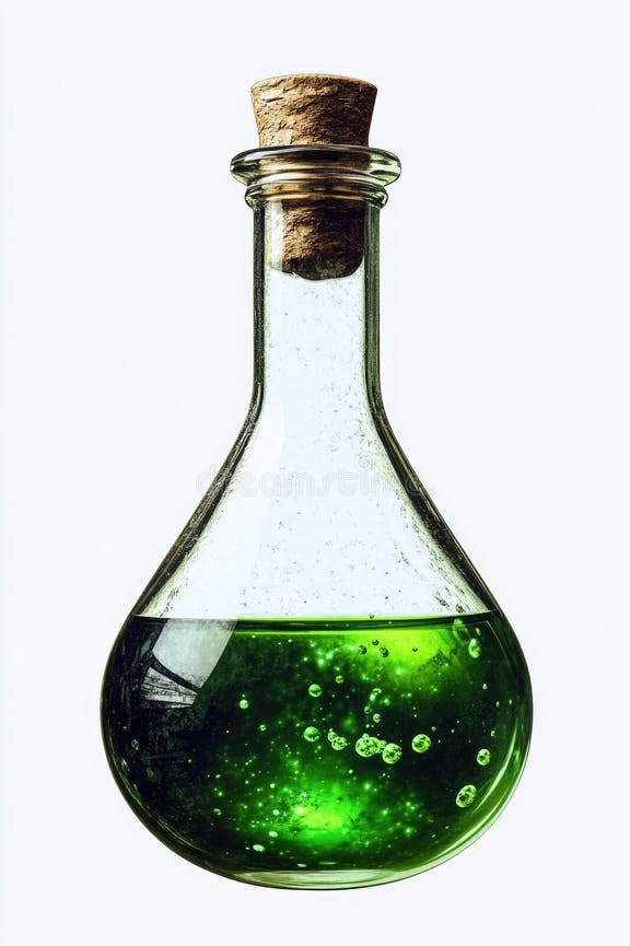 Green Alchemy Bottle stock image. Image of green, evocative - 364342781