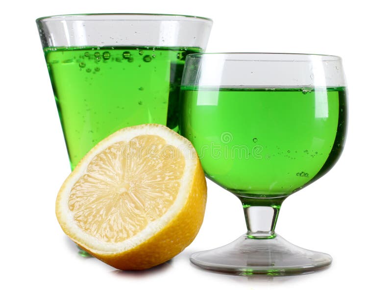 Green alcohol in cup stock photo. Image of party, liquid - 21446460
