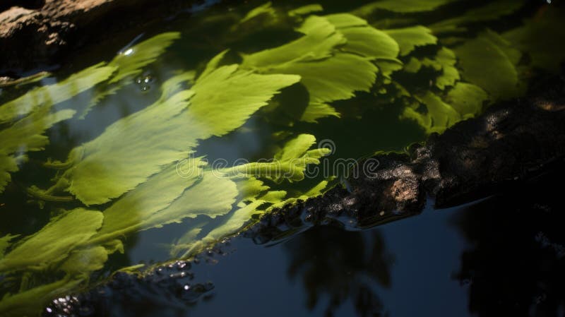 Green Algae Chlorophyta Seaweed Stock Image - Image of cellular ...