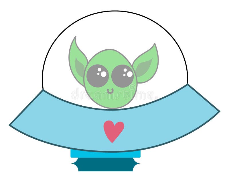 Sad Green Alien, Illustration, Vector Stock Vector - Illustration of ...