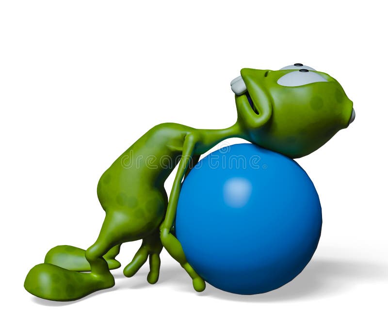 Green Alien Exploring Arround Stock Illustration - Illustration of ...