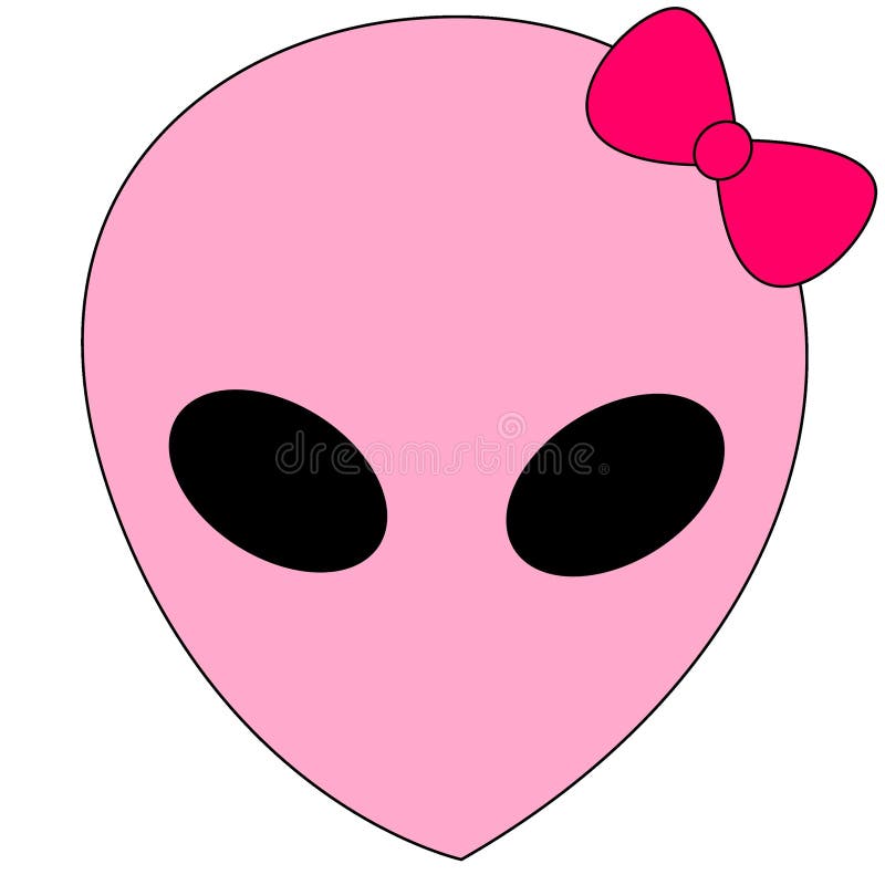 Pink Alien Face Design Isolated Stock Image - Illustration of isolated ...