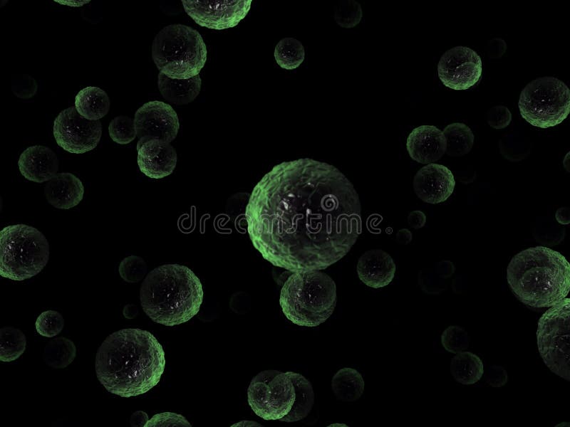 Green Alien Fantasy Micro Cells Stock Illustration - Illustration of ...