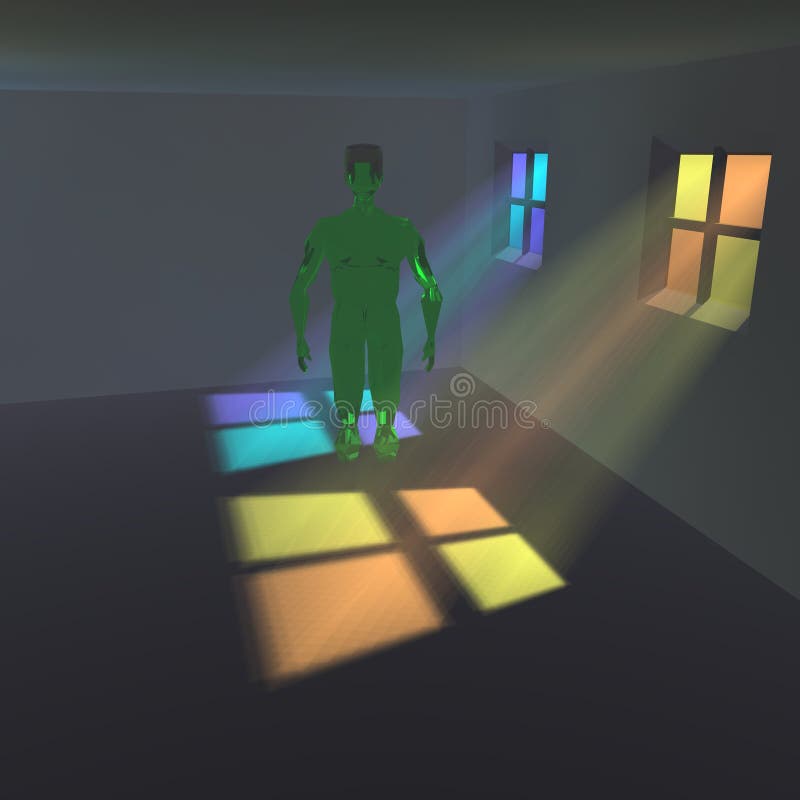 Green alien haunting stock illustration. Illustration of night - 44015233