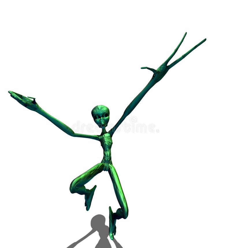 Green alien running stock illustration. Illustration of evil - 27441062