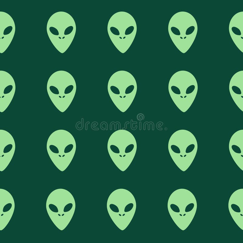 Green aliens pattern stock vector. Illustration of baby - 189451716