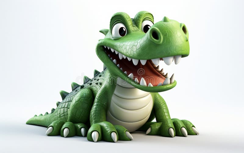 Green Alligator in Captivating 3D Animation. Generative by Ai Stock ...