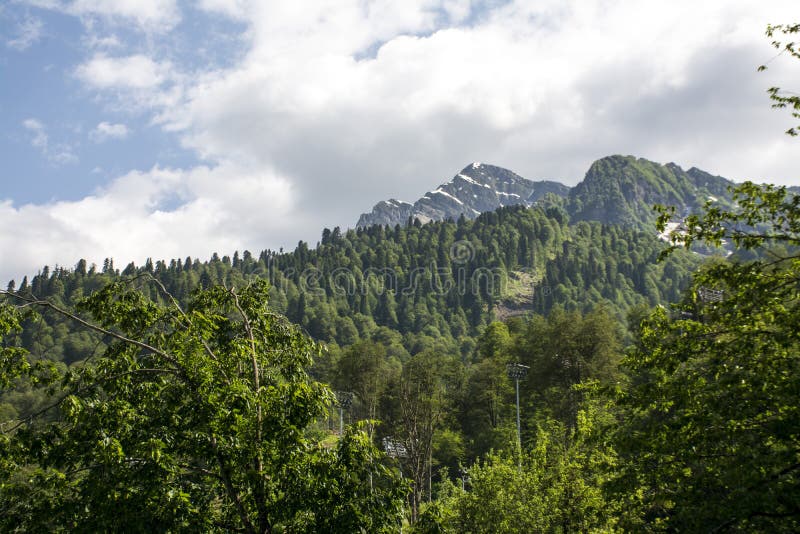 Green Alps Mountains stock image. Image of mountains - 128250623